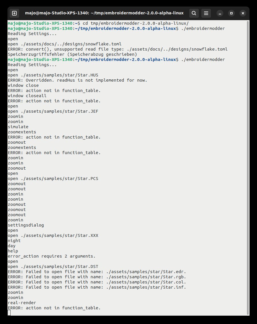 Embroidermodder builds now but does not run · Issue #306 ...