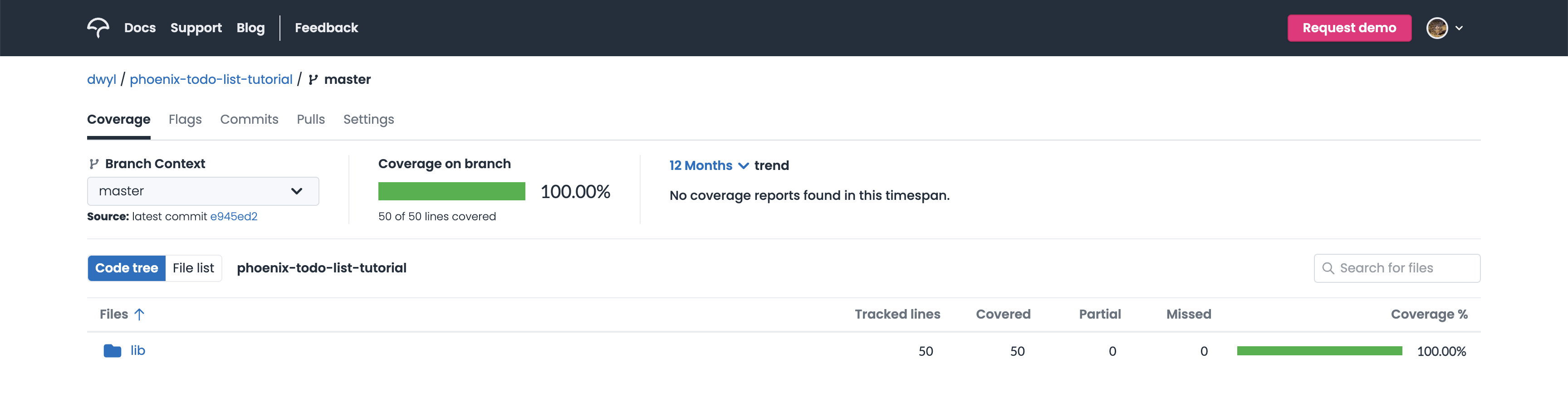 Coverage not at 100% · Issue #65 · dwyl/phoenix-todo-list-tutorial · GitHub Coverage not at 100% · Issue #65 · dwyl/phoenix-todo-list-tutorial · GitHub