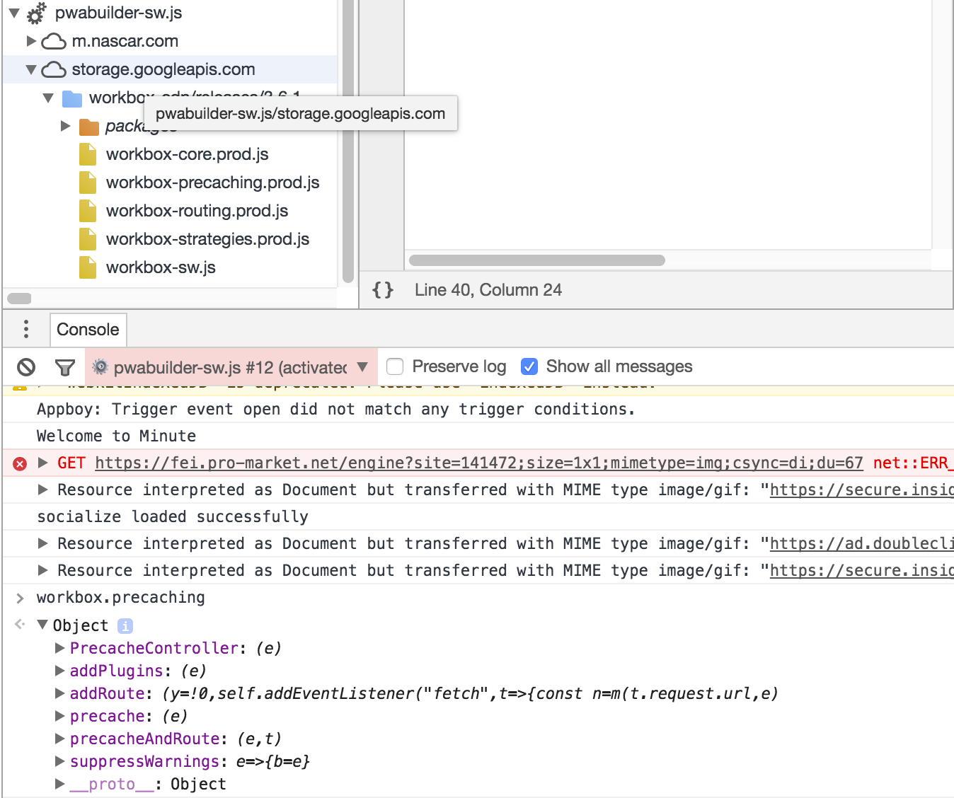 Precaching issue for Android Chrome v50-v56 · Issue #1769 · GoogleChrome/workbox · GitHub