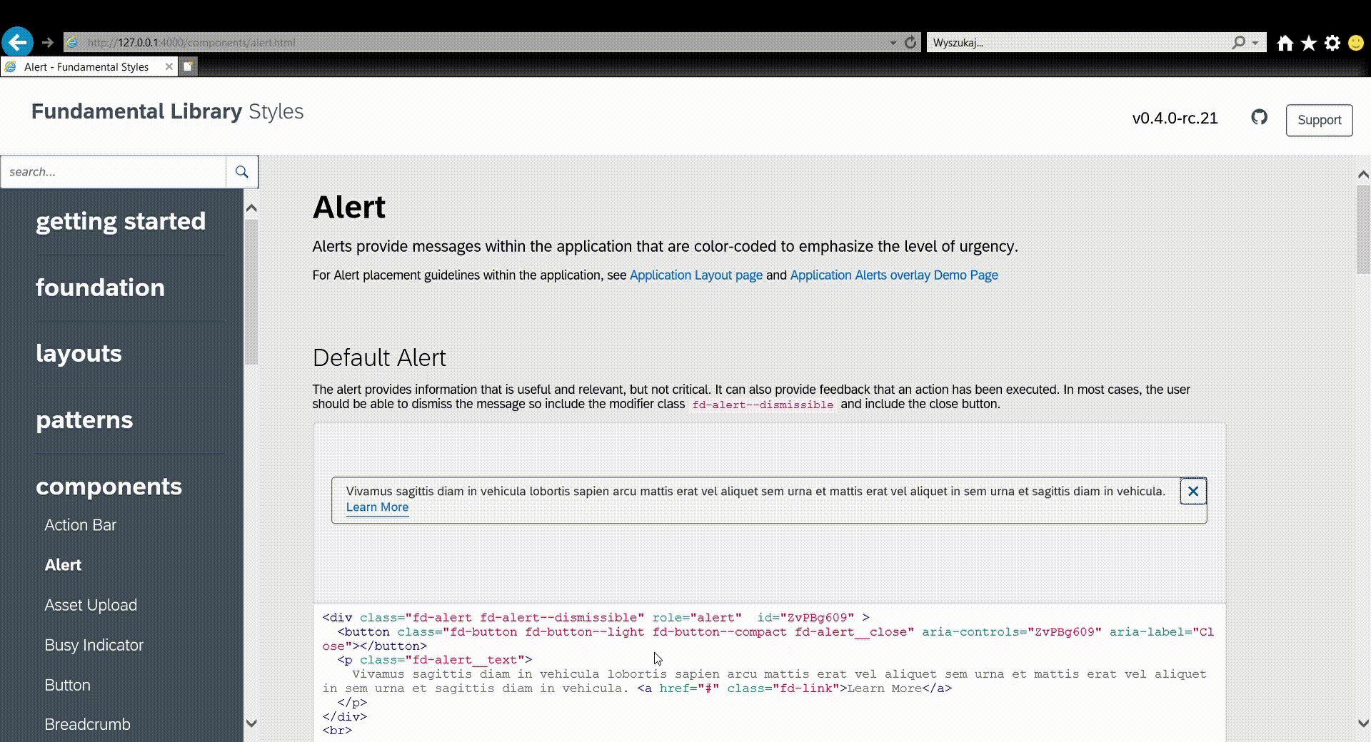 Cannot Close Example Alert · Issue 524 · Sap Fundamental Styles · Github