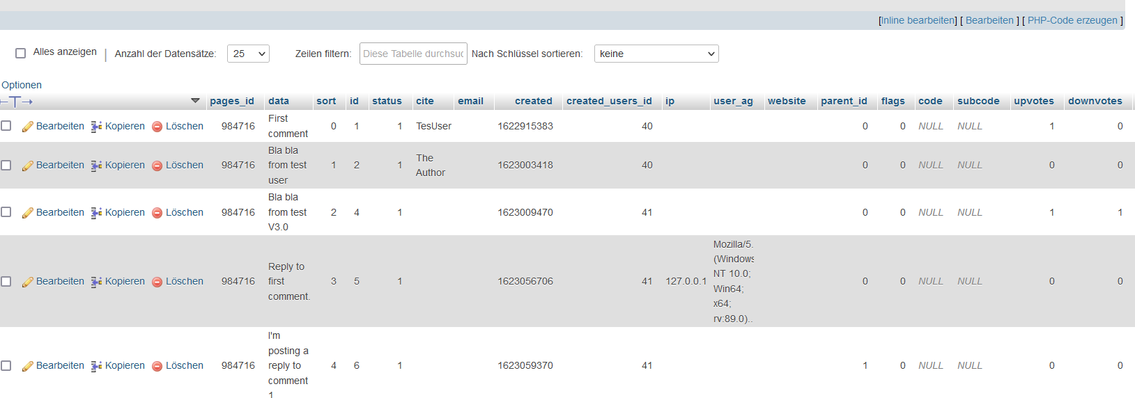 Comments reply depth not working correctly in pw 3.0.165/dev, also general problem with comments ...