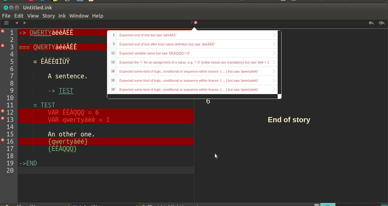 Export for web not working at all with non-English characters. · Issue #319 · inkle/inky · GitHub