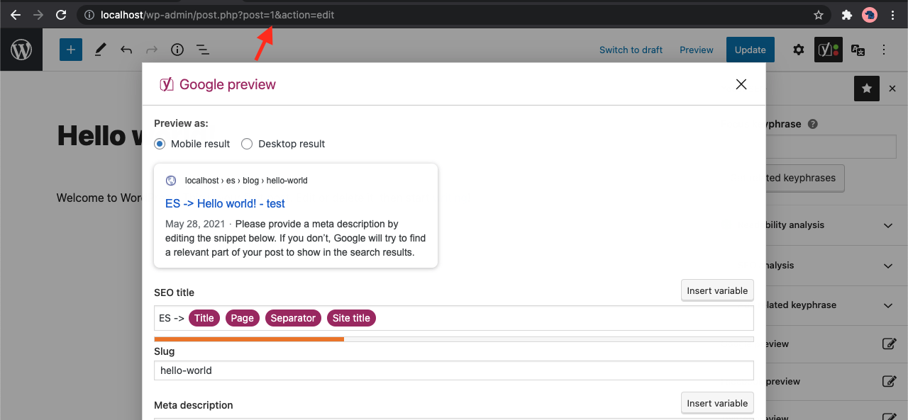 Polylang Not Translating Default Title And Meta Description With Using Yoasts Metasurface