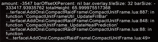 Error: "TexCoord out of range" in function CompactUnitFrameUtil_UpdateFillBar · Issue #12 ...