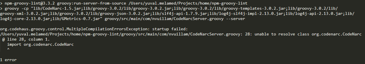 GroovyLint: Unable to start CodeNarc Server [MacOS] · Issue #16 · nvuillam/vscode-groovy-lint ...