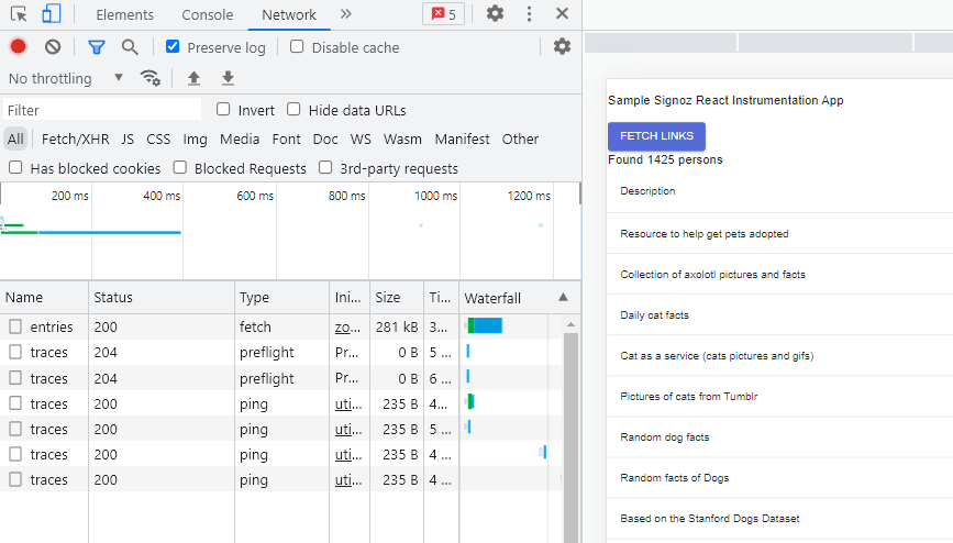 React service/traces not appearing after following tutorial · Issue #2509 · SigNoz/signoz · GitHub