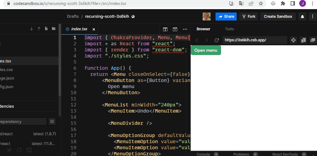 Menu Sometimes Gets Stuck In A Layout Loop Issue 5817 Chakra ui 