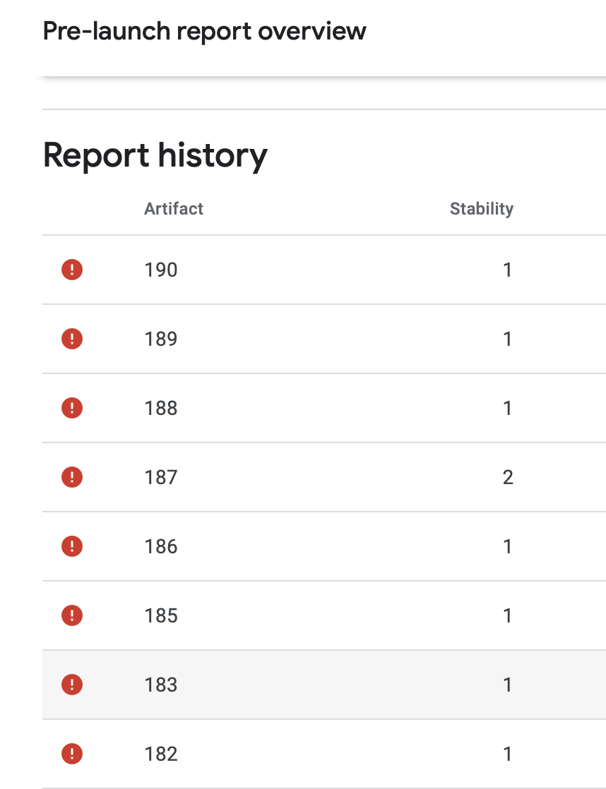 Play Console Stability issue on Android 9 (Crush - Unable to start ...