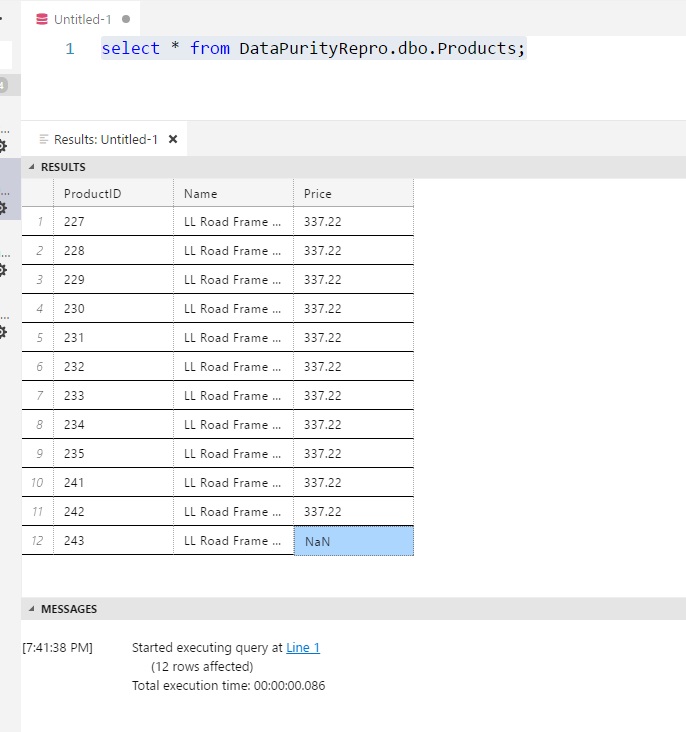 Data Purity Corruption Does Not Throw Error · Issue 1073 · Microsoftvscode Mssql · Github 3810