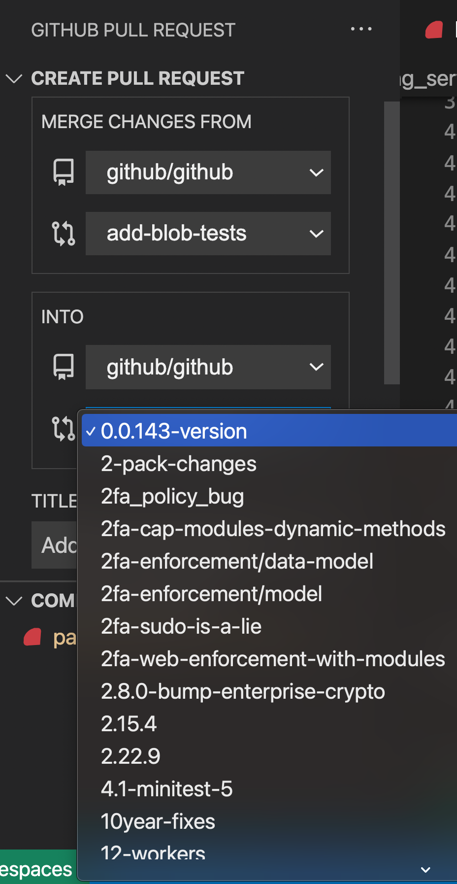 List of branches when creating PR is truncated after a set amount ...
