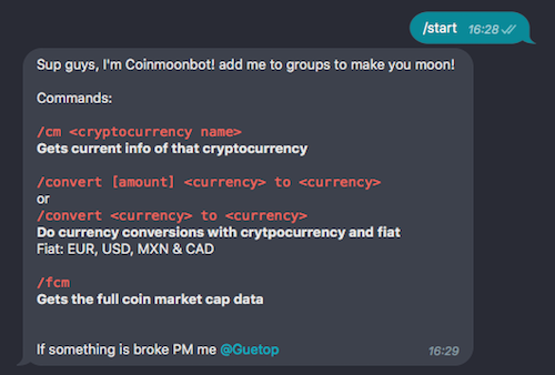 GitHub - migueleguerra/Coinmoonbot: Coin market bot for Telegram