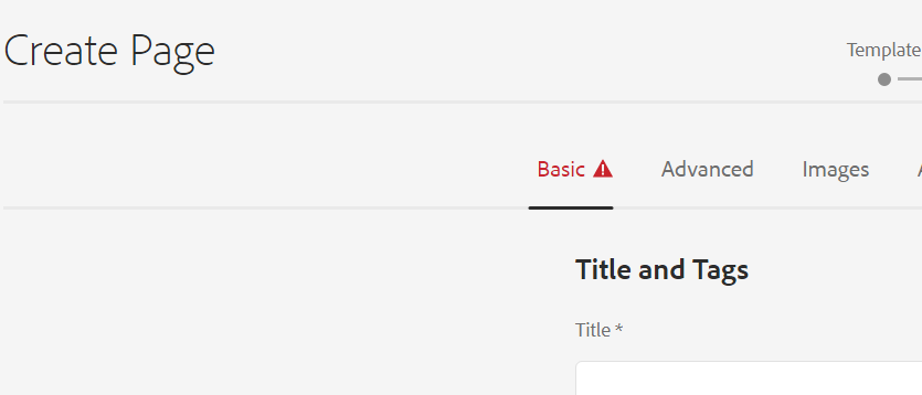 Error on Basic Tab on Page Creation - AEMaaCS · Issue #2351 · adobe/aem-core-wcm-components · GitHub