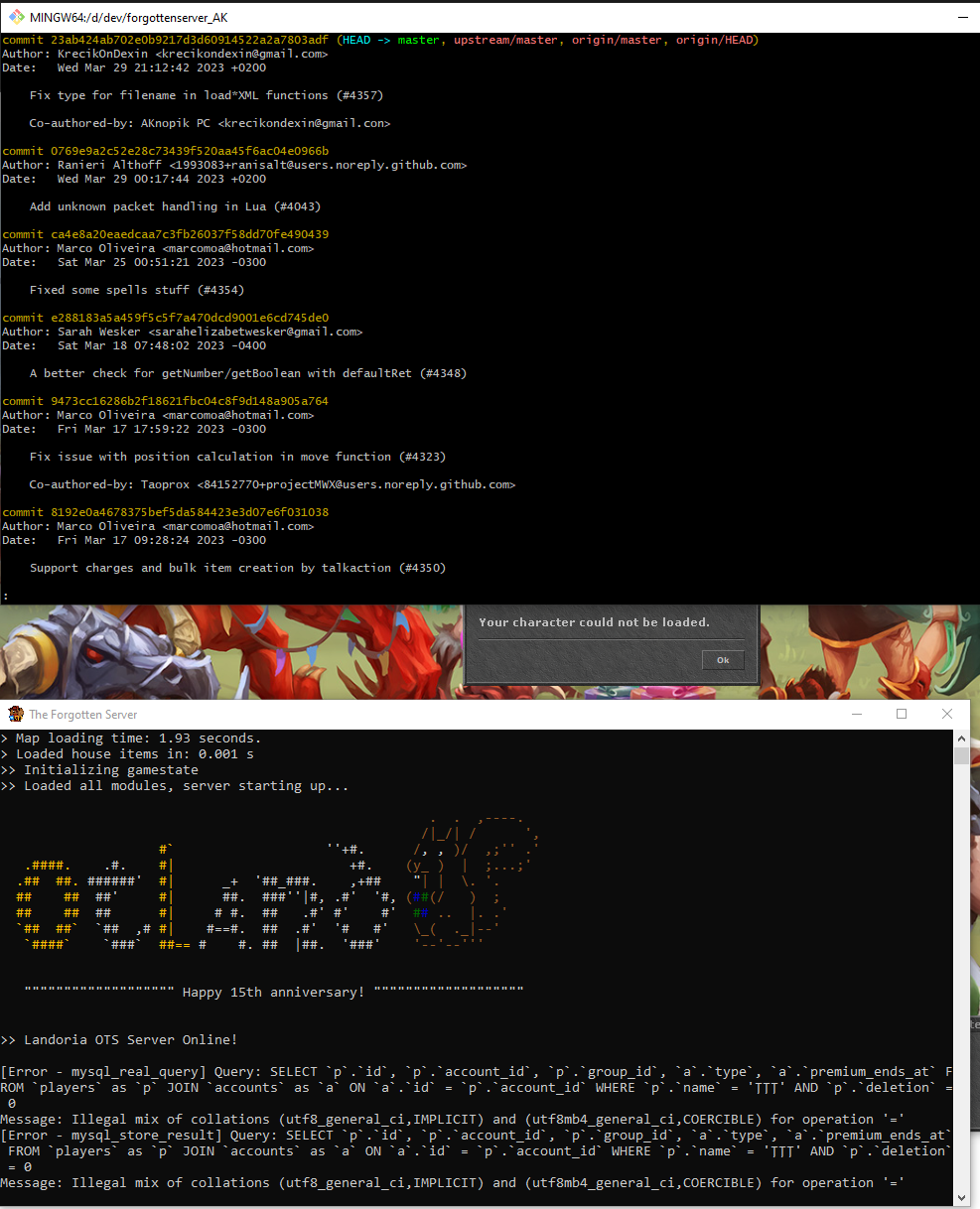 Cant Login To Game When Server Is Built In Debug Mode · Issue 4359 · Otlandforgottenserver 5306