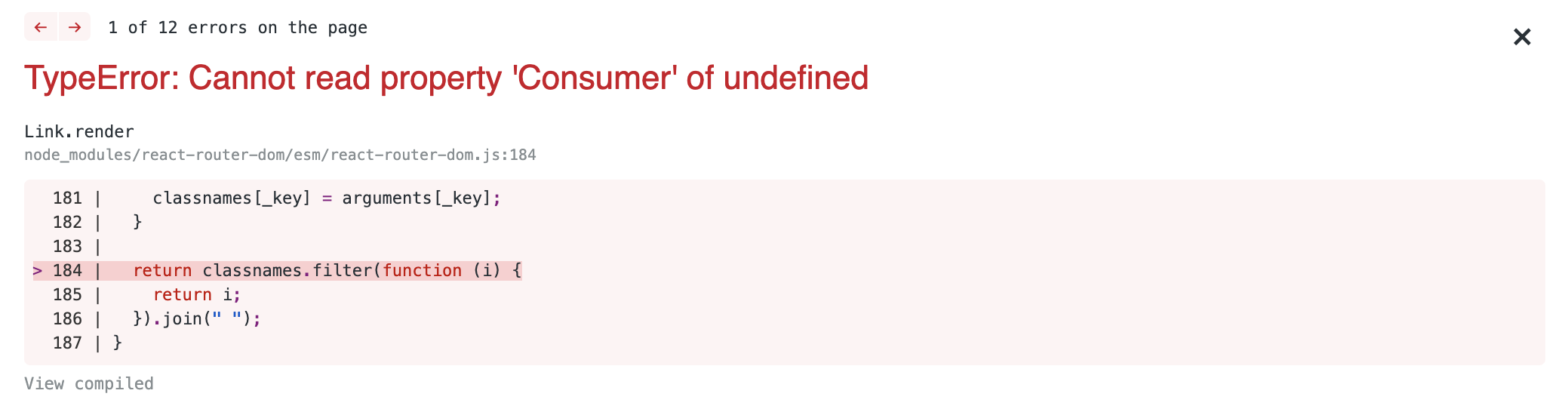 Error When Using React Router Dom500 · Issue 732 · Doczjsdocz · Github