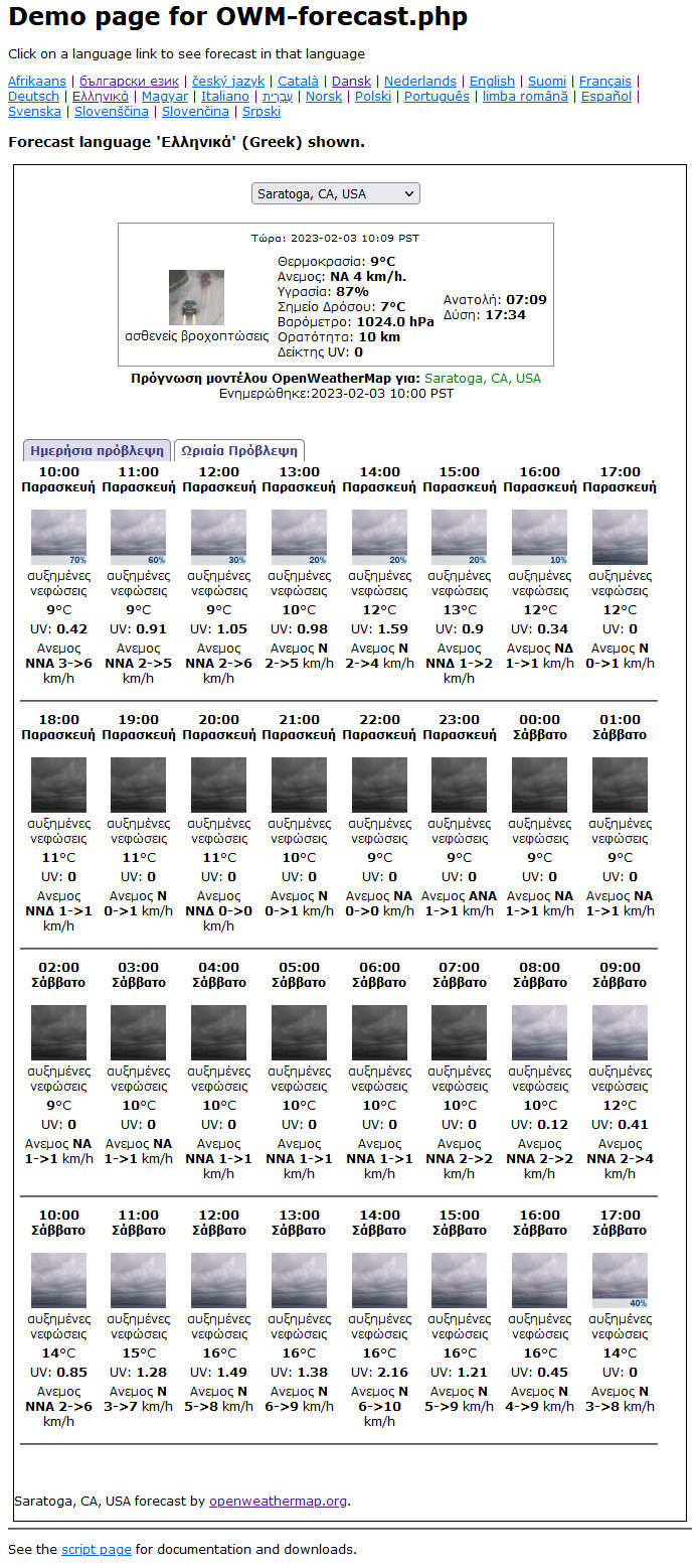 GitHub - ktrue/OWM-forecast: International, multilingual 7-day weather forecast from ...
