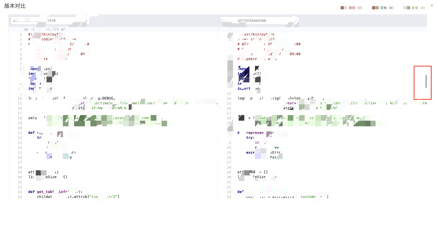 fix: 脚本的版本对比页面，滚动条失效 · Issue #2309 · TencentBlueKing/bk-job · GitHub