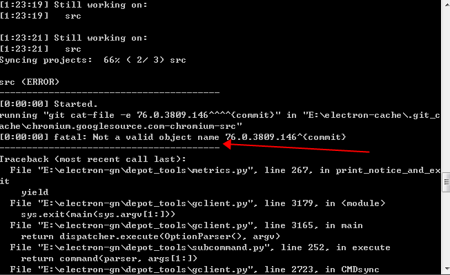 Gclient Electron615 Failed With Error Not A Valid Object Name 760