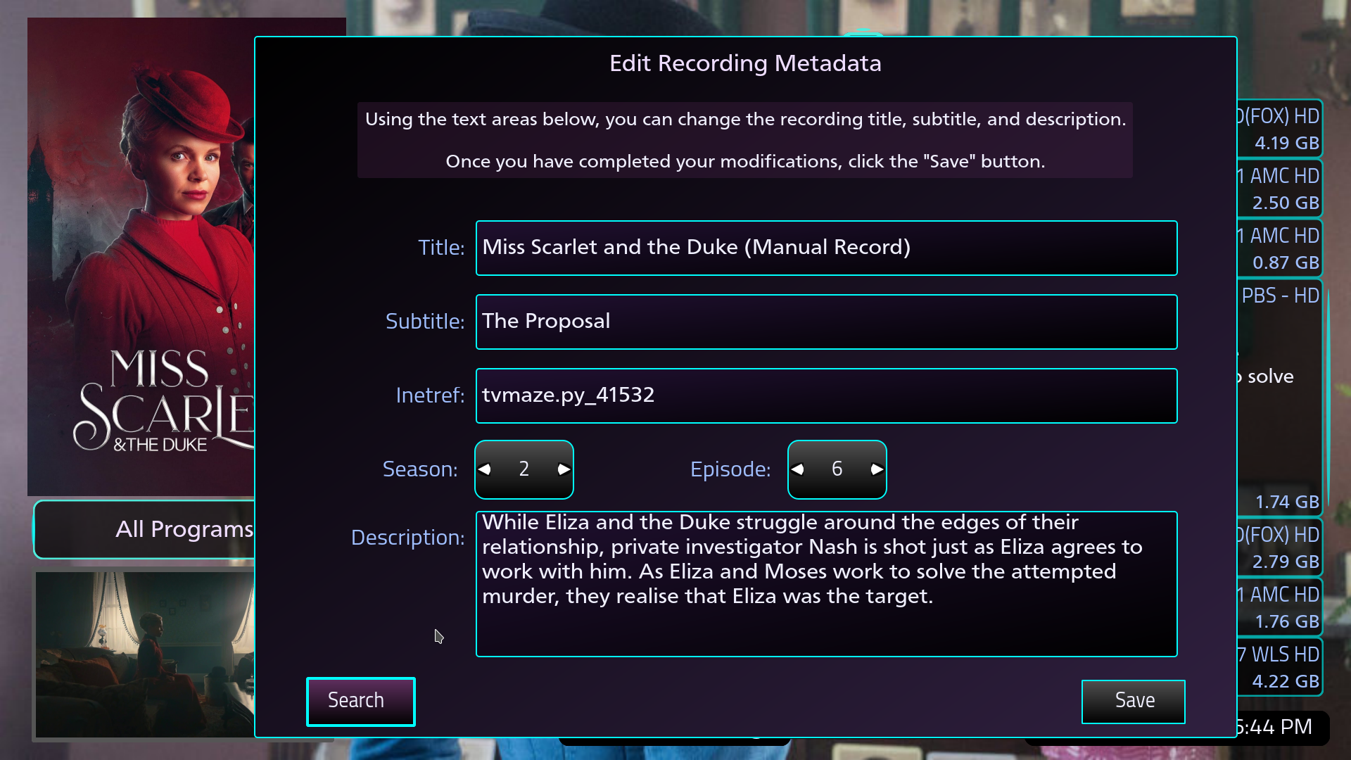 Change Recording Metadata Search fails to set Subtitle · Issue #667 · MythTV/mythtv · GitHub
