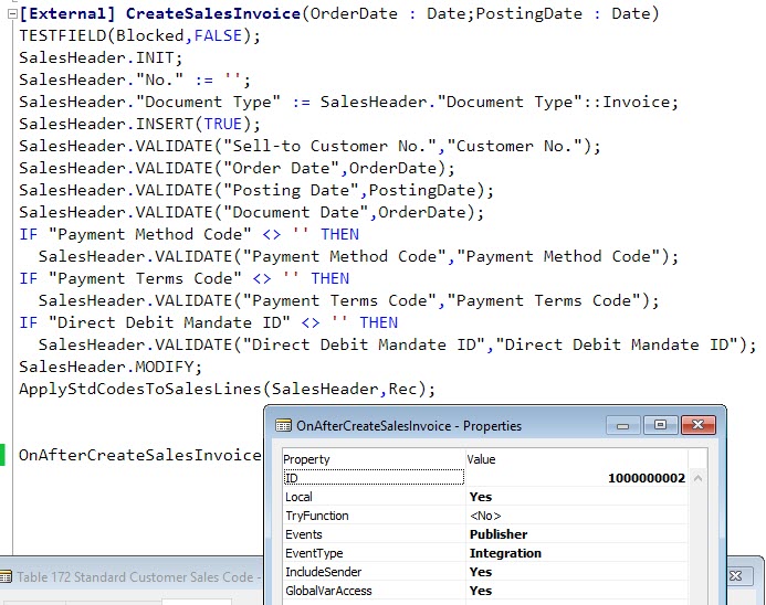 [Event request]: OnAfterCreateSalesInvoice () in Table 172 Standard ...