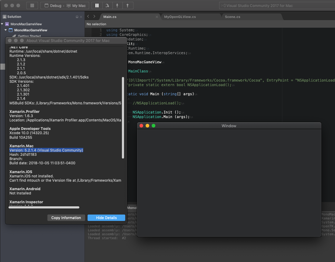 MonoMacGameView not rendering on Mojave · Issue #4959 · xamarin/xamarin-macios · GitHub