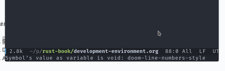 Line Number Doesn T Display At Org Files · Issue 827 · Doomemacs Doomemacs · Github