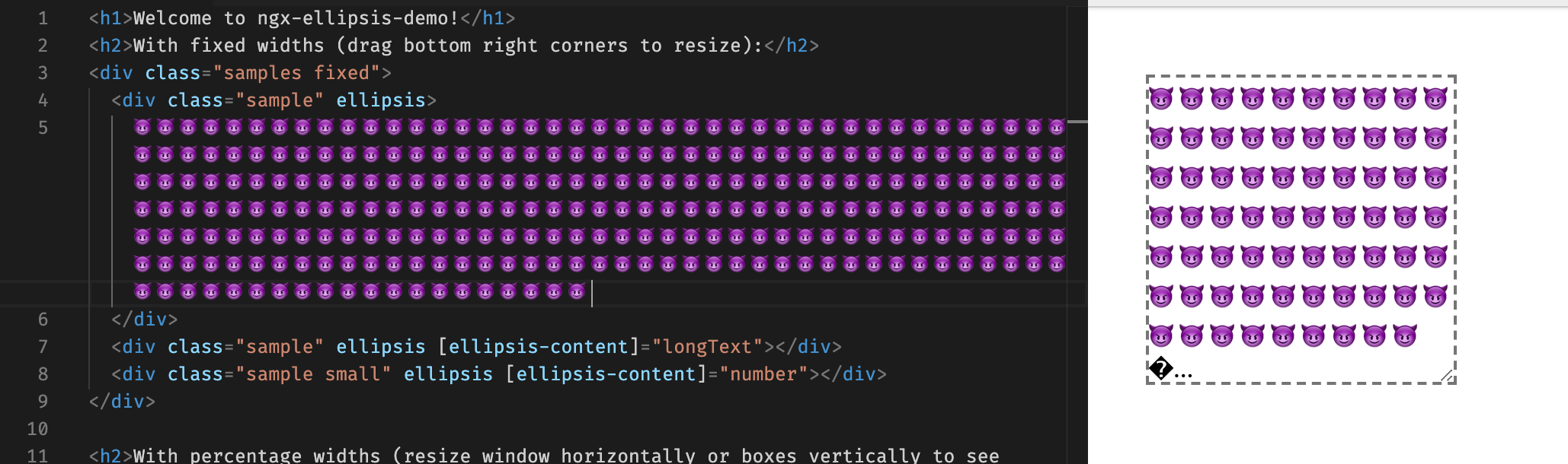 emoji doesn't get truncated properly · Issue #35 · lentschi/ngx-ellipsis · GitHub