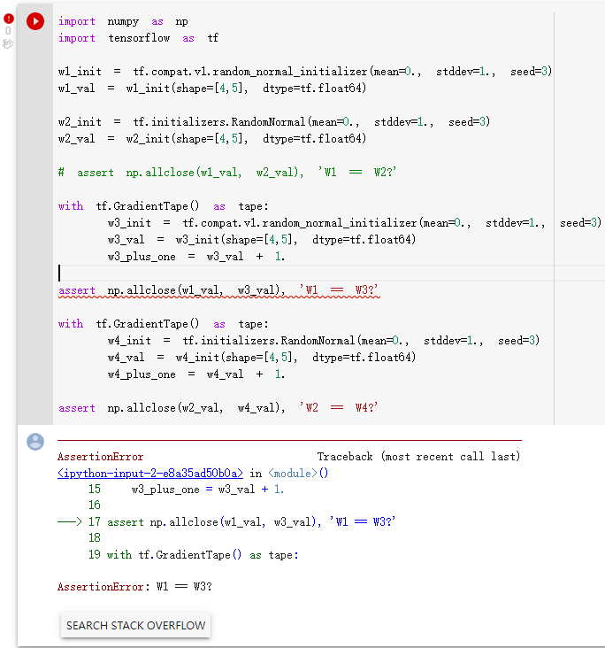 Bug Random Initializer Produces Different Values Insideoutside A Gradient Tape · Issue