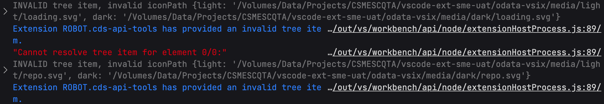 Invalid tree item in new version but works fine in old · Issue #167125 ...
