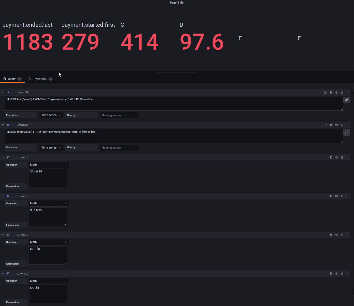 Expression MATH not working 8.5.1 · Issue #48456 · grafana/grafana · GitHub