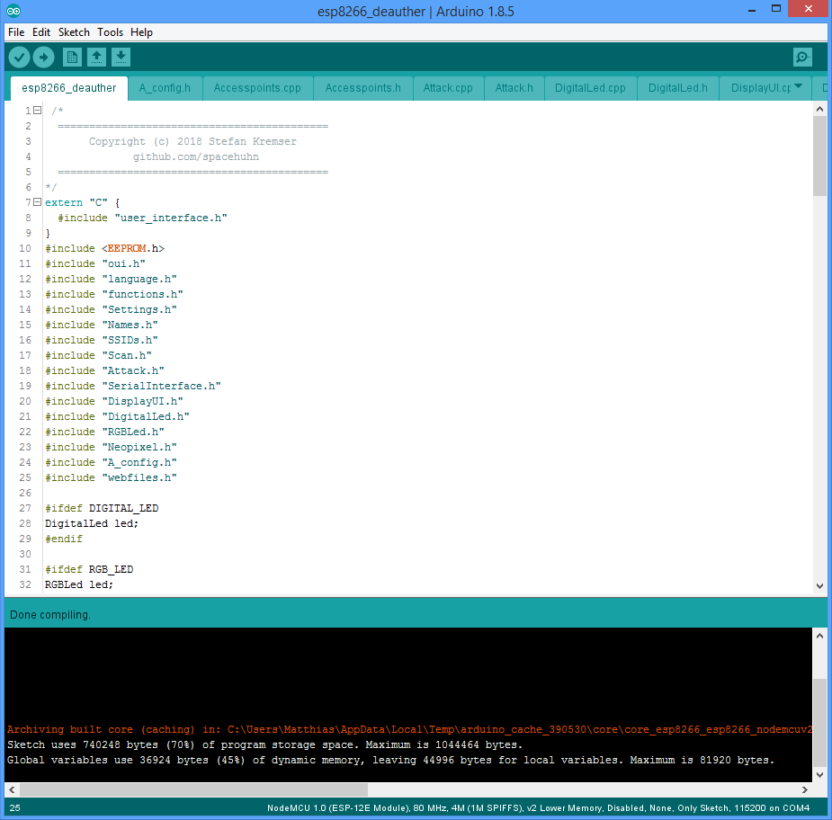 NodeMCU 12E not available in boards menu. · Issue #880 · SpacehuhnTech/esp8266_deauther · GitHub