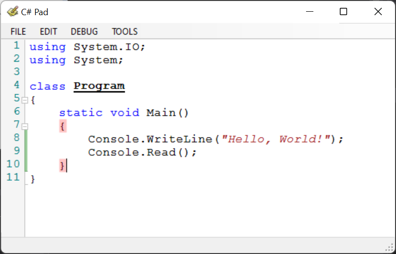 GitHub - DreamVB/CSharp-Pad: Write and compile small C# Programs