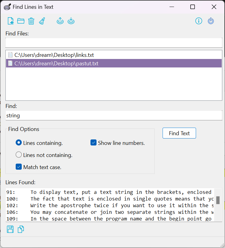 GitHub - DreamVB/FindText: Simple to extract lines containing a search ...