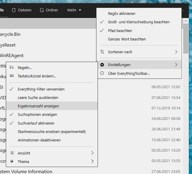 Increase ⁝ menu spaces and rearrange nested menus · Issue #163 · srwi/EverythingToolbar · GitHub
