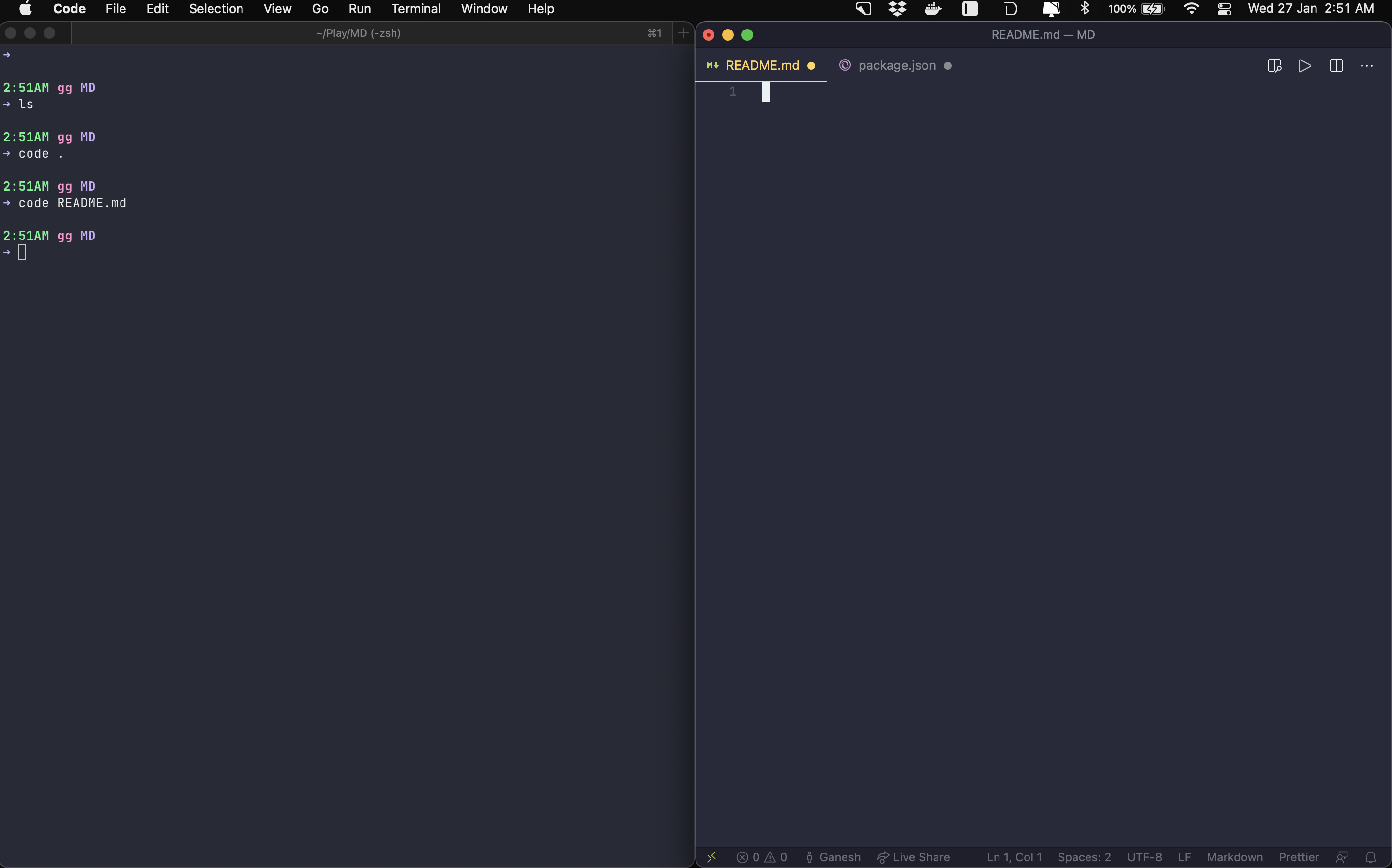 Opening a new markdown file, automatically opens an empty package.json file · Issue #150 ...