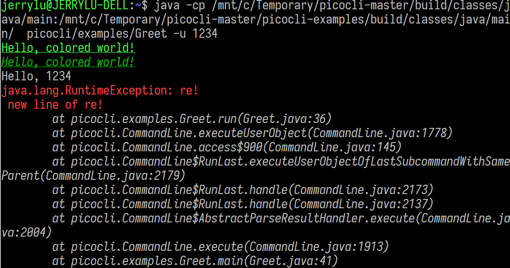 Use ANSI colors and styles in error handlers · Issue #845 · remkop/picocli · GitHub