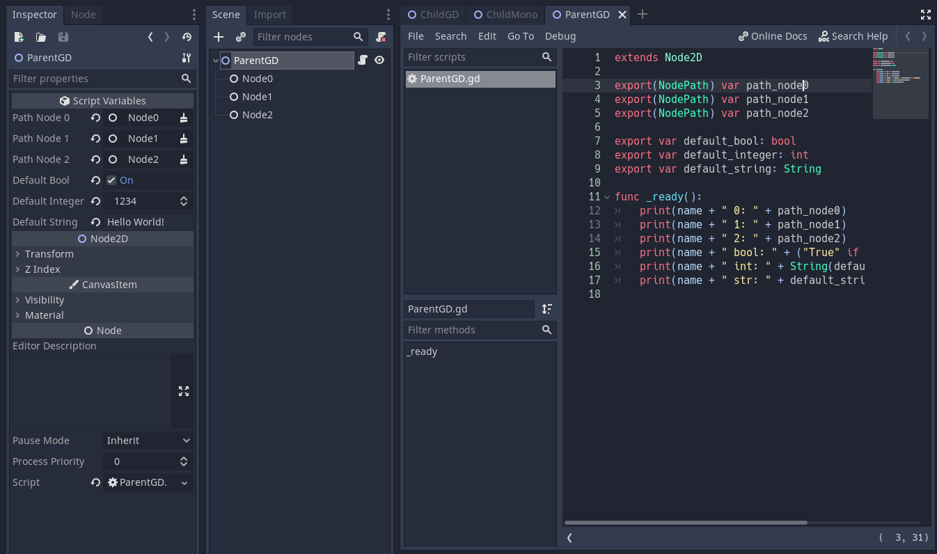 Inherited scenes don't inherit 'script variables' from the parent scene. · Issue #53766 ...