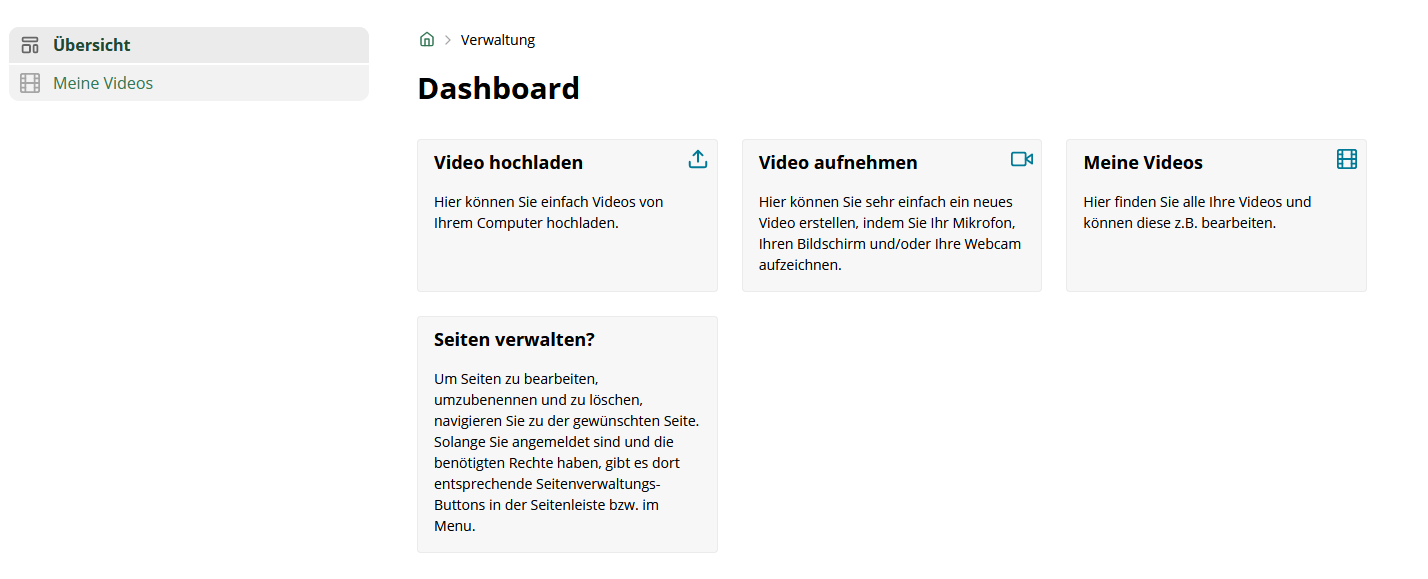 Organise the "Dashboard" coherently · Issue #540 · elan-ev/tobira · GitHub