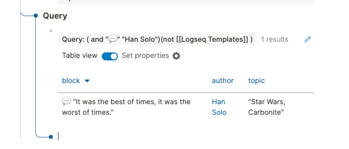 Switching To Tables With A 💬 Query Causes Multiple Bugs · Issue 6928 · Logseqlogseq · Github