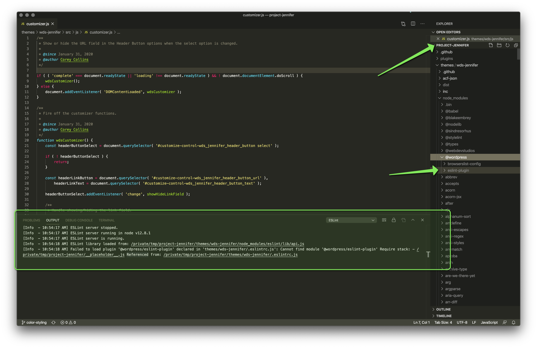 Need to update eslint to version @7 because @6 causes issues for VSCode ... Need to update eslint to version @7 because @6 causes issues for VSCode ...