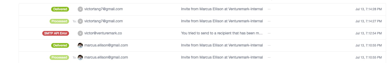 Failed invite delivery to venturemark.co emails · Issue #379 · venturemark/webclient · GitHub