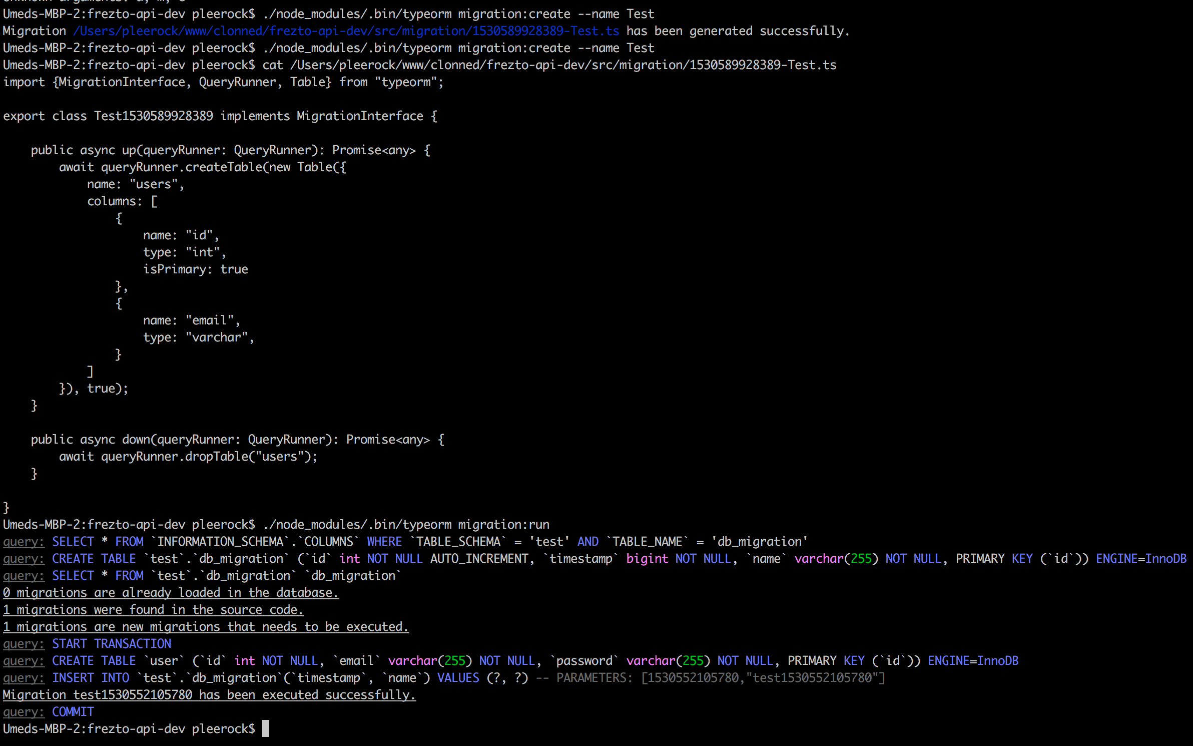 Error On Migration When Parse Tablename · Issue 2450 · Typeormtypeorm · Github 4855