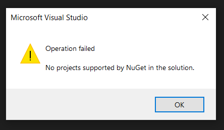 PM UI doesn't work for sdk style projects after installing a package with PMConsole · Issue ...