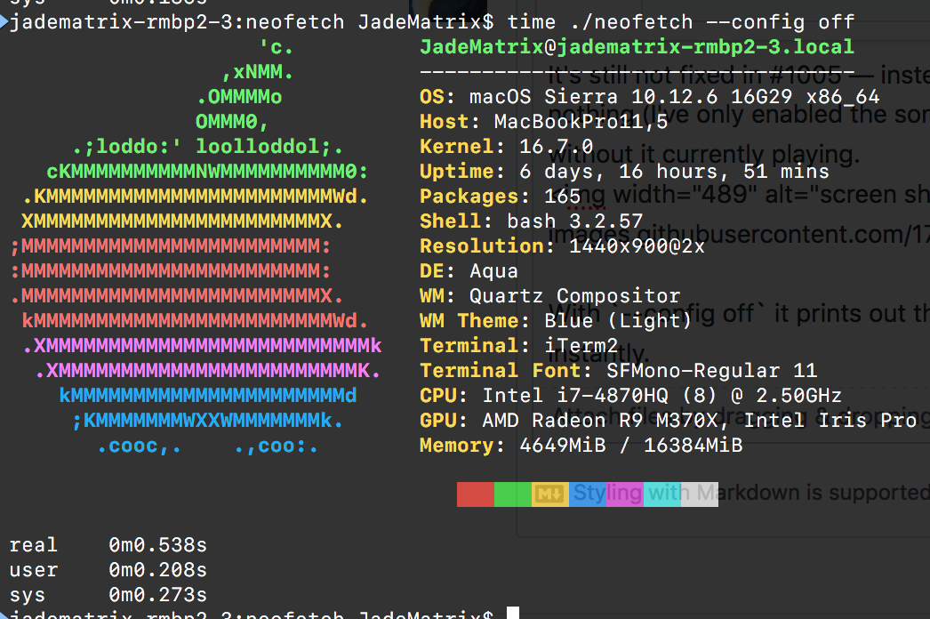 Failure to detect music players other than iTunes on macOS · Issue #1004 · dylanaraps/neofetch ...