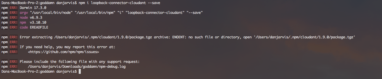 Out Dated Error In Dependancies · Issue 185 · Loopbackio Loopback Connector Cloudant · Github