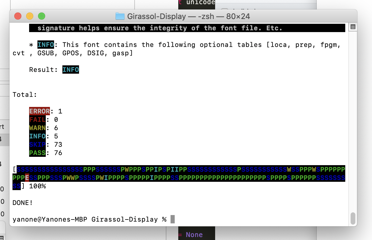 Remove black background color of terminal output? · Issue #2700 · fonttools/fontbakery · GitHub
