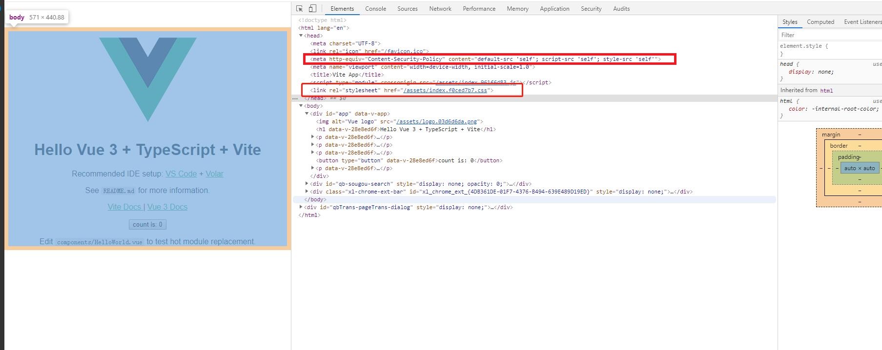 if I enable CSP configure, `npm run dev` console output error · vitejs ...