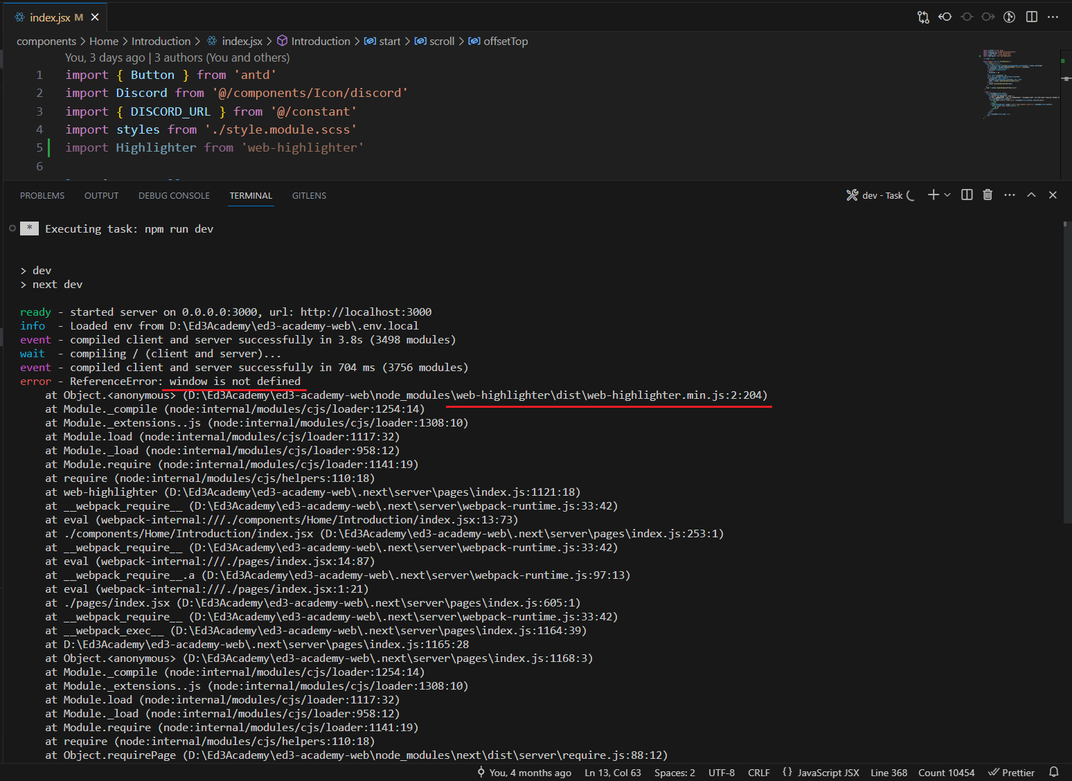 在Next.js项目中使用报错 "window is not defined" · Issue #109 · alienzhou/web-highlighter · GitHub