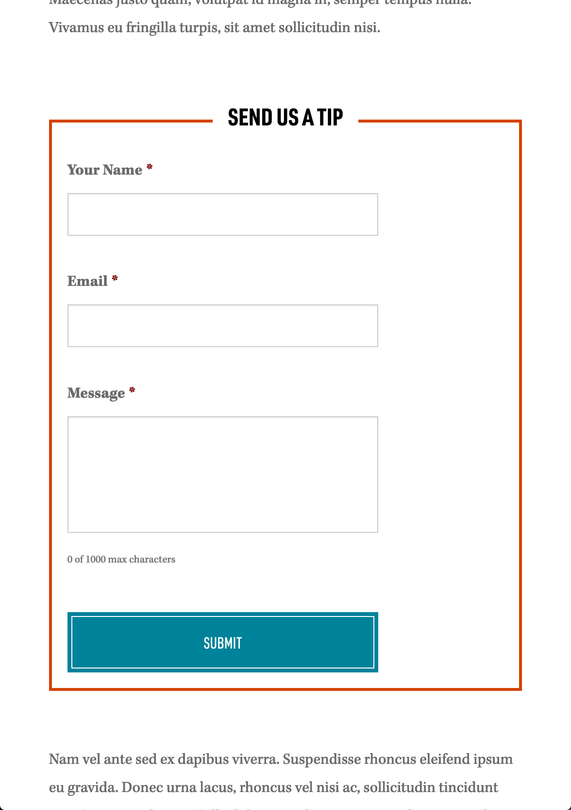 Style Form Block for Stay Connected and other CTAs · Issue #19 · INN ...