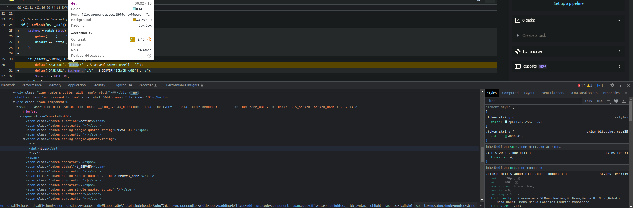 [Broken Website] BitBucket diff hard to read in dynamic mode · Issue #11323 · darkreader ...