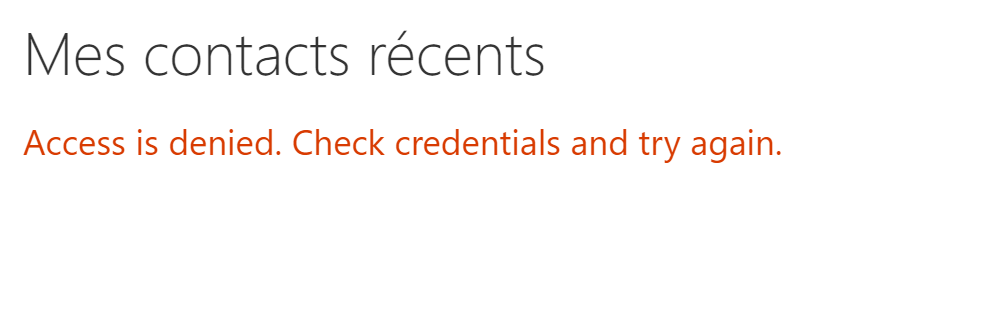 Recent Contact : Access is denied. Check credentials and try again. · Issue #400 · pnp/sp ...